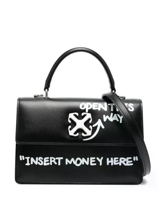Off-White Jitney 1.4 Leather Tote Bag