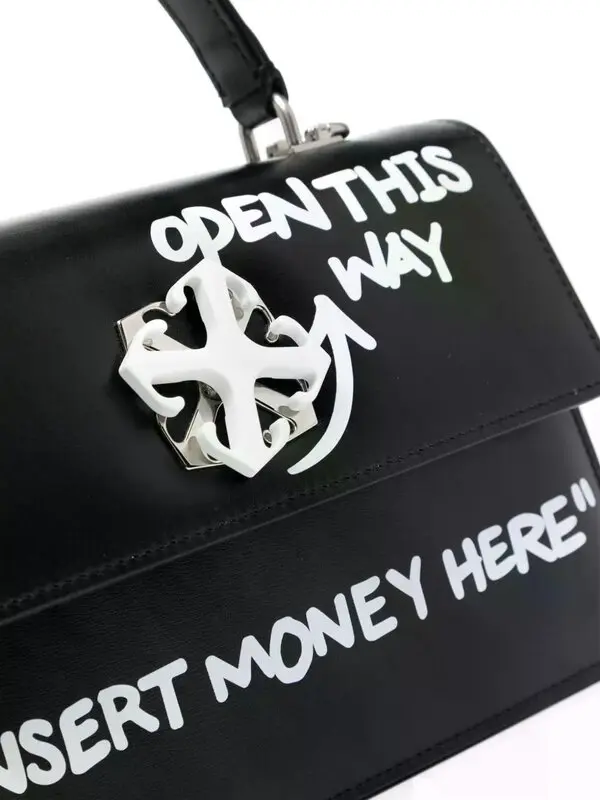 Off-White Jitney 1.4 Leather Tote Bag
