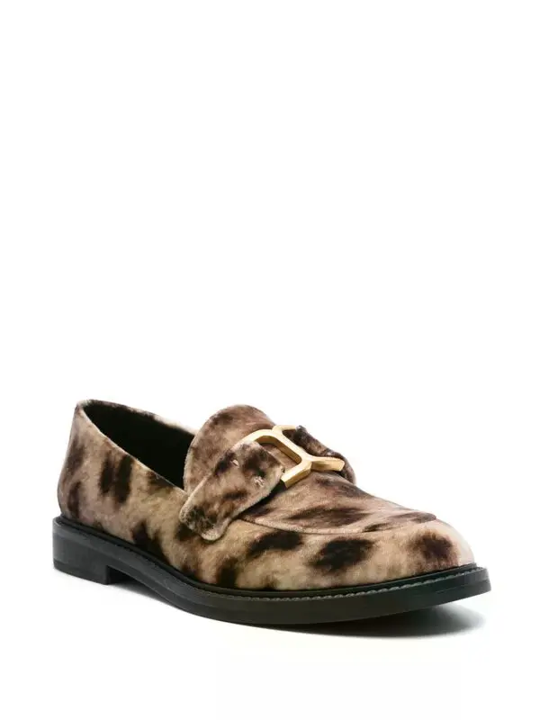 Chloé Marcie Leopard-print Loafers - Brown