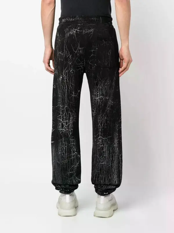 Amiri Cracked-dye Logo Track Pants