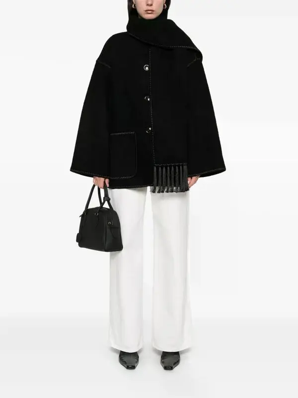 TOTEME Scarf-detail Coat - Black