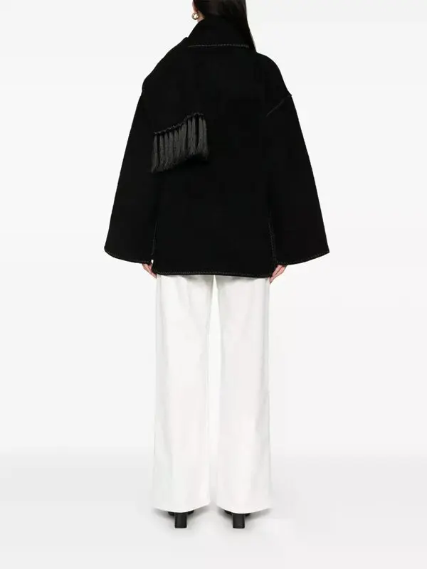 TOTEME Scarf-detail Coat - Black