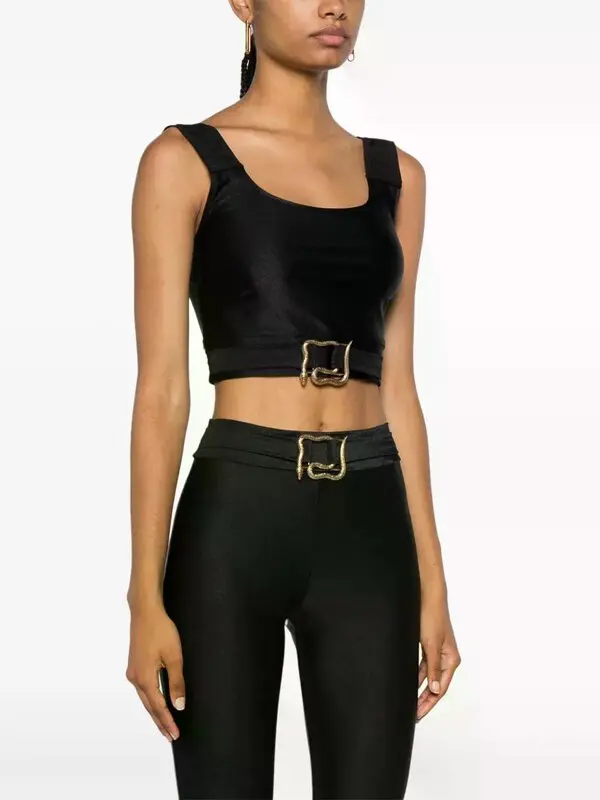 Just Cavalli Logo-straps Crop Top