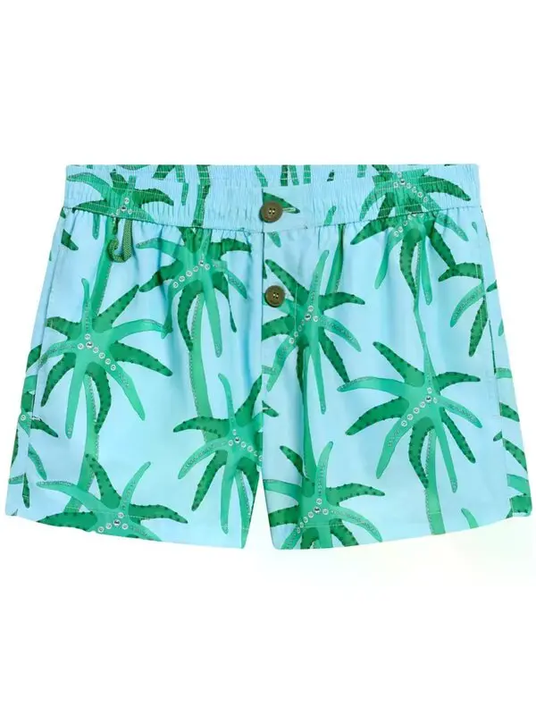 Jacquemus Floral-print Shorts - Blue