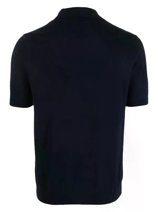BALLANTYNE Short-sleeve Cotton Polo Shirt - Blue