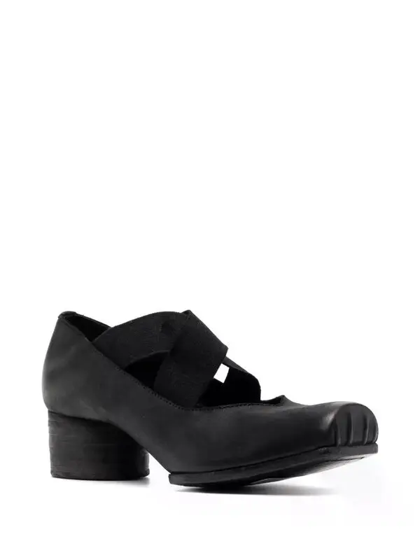 UMA WANG Leather Ballerina Shoes - Black