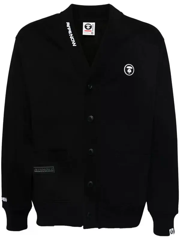 AAPE BY *A BATHING APE Logo Cardigan - Black