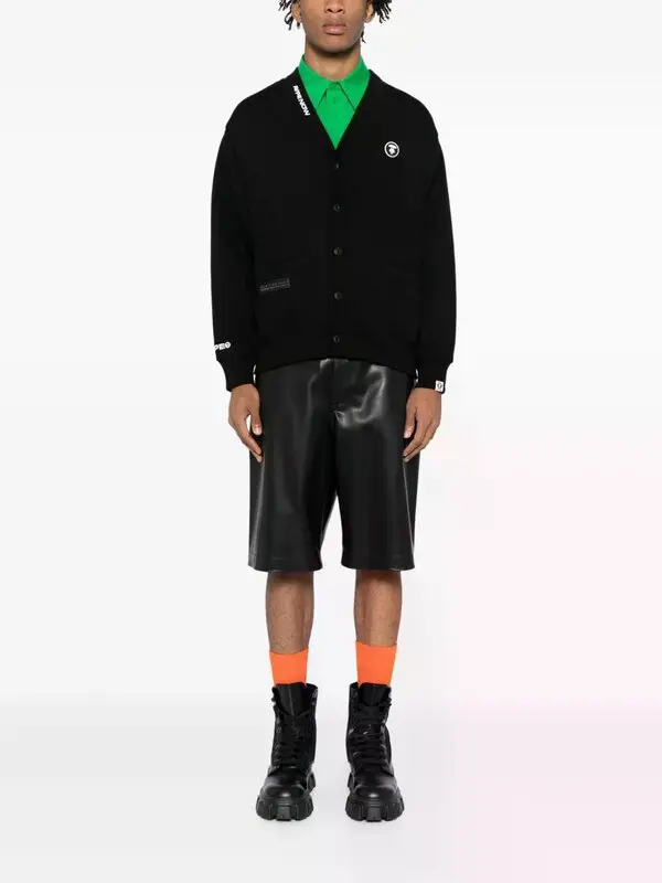 AAPE BY *A BATHING APE Logo Cardigan - Black