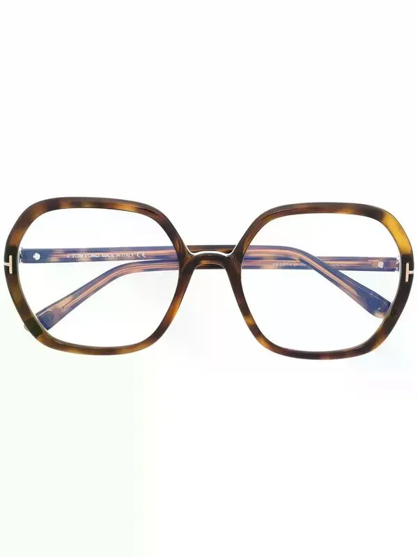 TOM FORD Oversized Round Frame Sunglasses - Brown