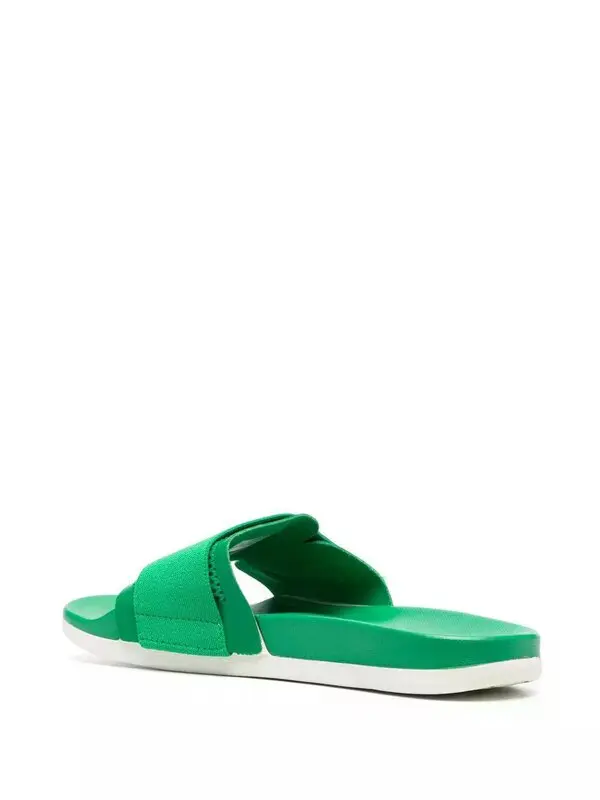 Adidas By Stella McCartney Logo Touch-strap Sliders - Green