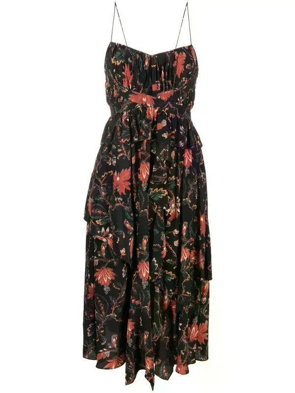 Ulla Johnson Renata Obsidian-print Silk Dress