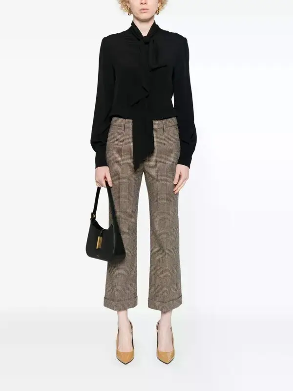 Pinko Cassaforte Chiffon Crepe Pussy-bow Shirt - Black