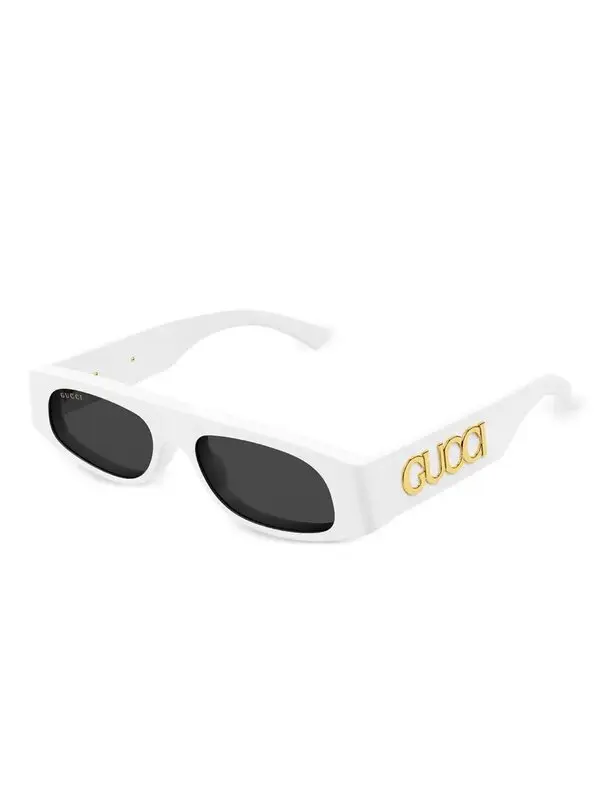 Gucci Rectangle-frame Sunglasses - White
