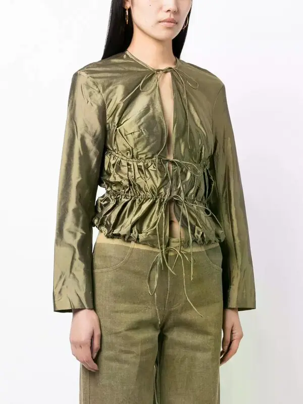Christopher Esber Metallic-effect Silk Jacket