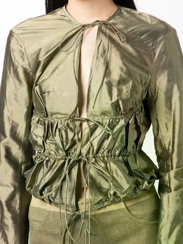Christopher Esber Metallic-effect Silk Jacket