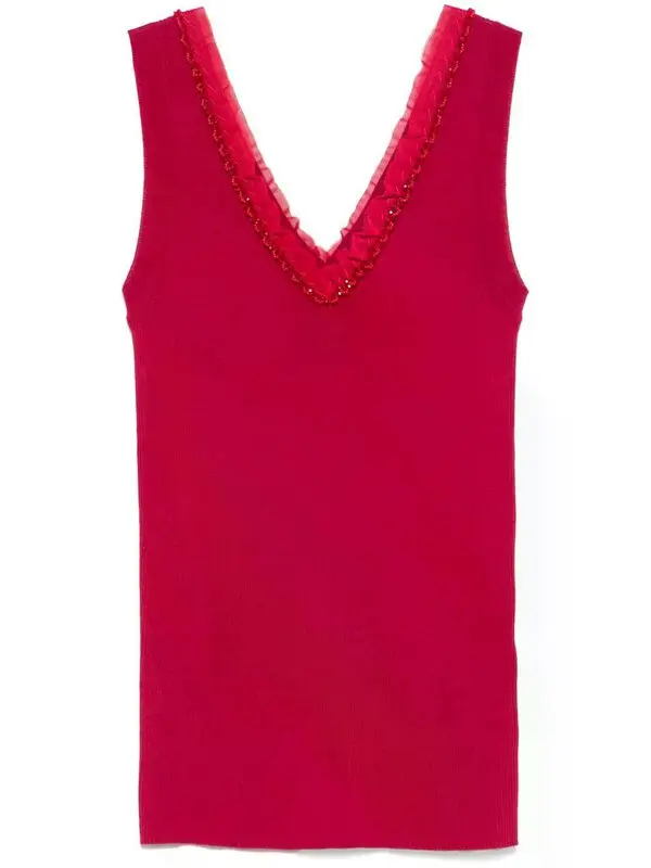 P.a.r.o.s.h Ribbed Tank Top - Pink