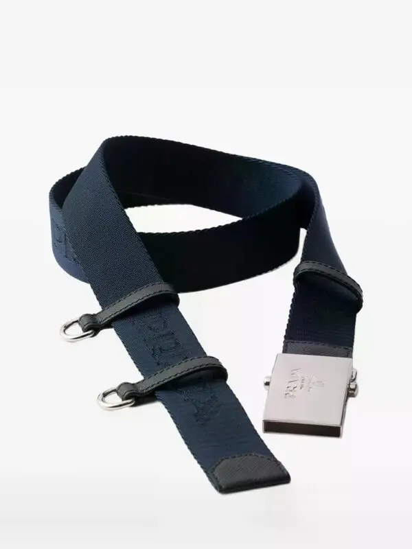 Prada Logo Detail Belt - Blue