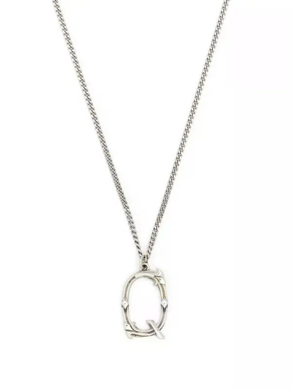 Emanuele Bicocchi Alphabet Pendant Necklace - Silver