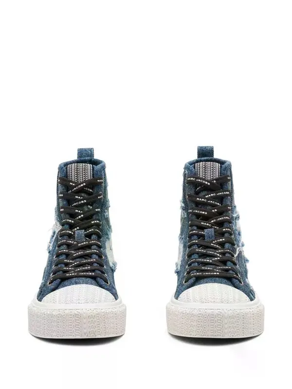 Marc Jacobs Rip And Tear High Top Denim Sneakers