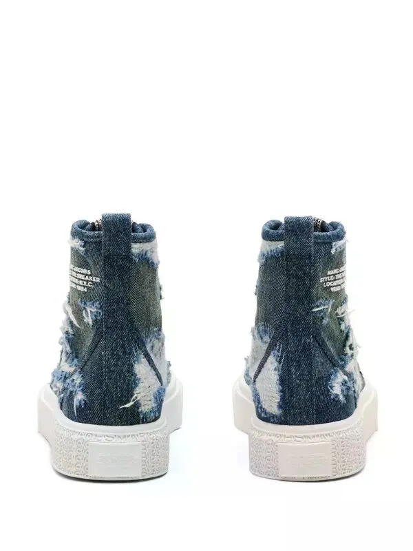 Marc Jacobs Rip And Tear High Top Denim Sneakers