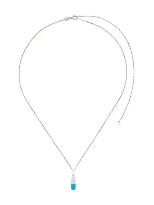 TRUE ROCKS Pill Charm Necklace - Silver