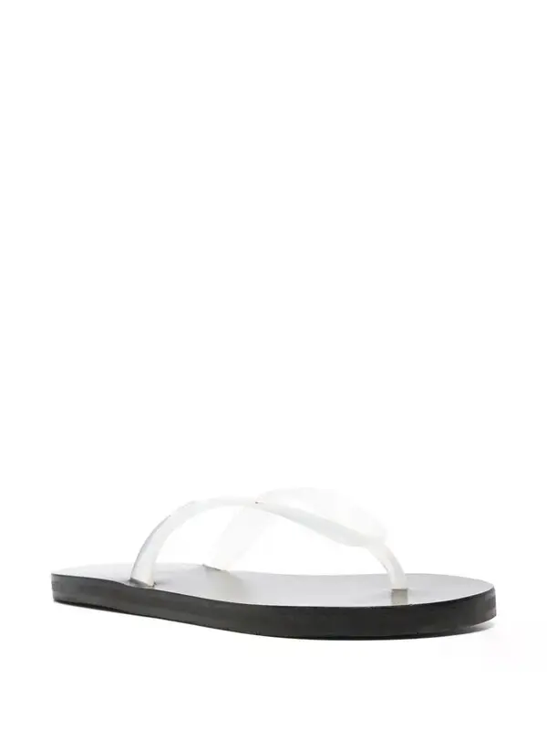 ANCIENT GREEK SANDALS Translucent Jelly Flip Flops - White