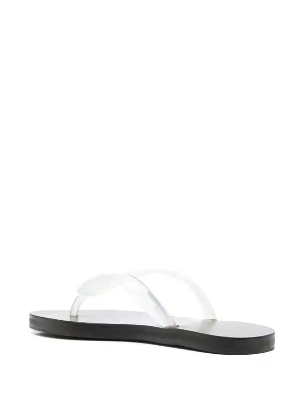 ANCIENT GREEK SANDALS Translucent Jelly Flip Flops - White