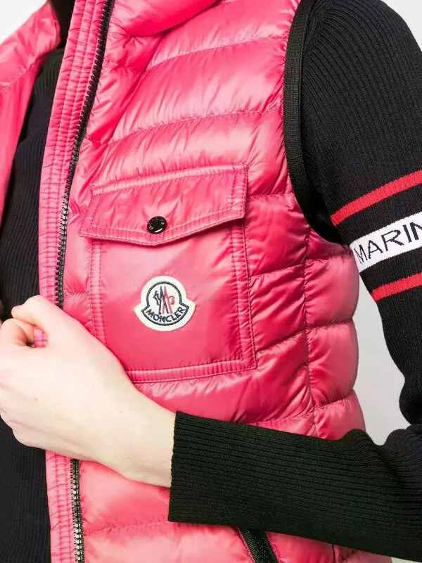 Moncler Glyco Padded Sleeveless Gilet - Pink