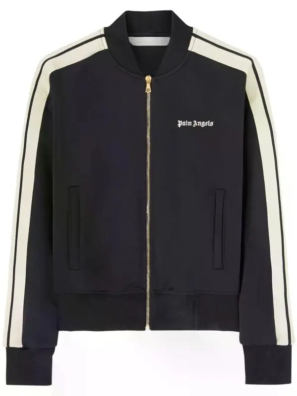 Palm Angels Logo-print Track Bomber Jacket - Black