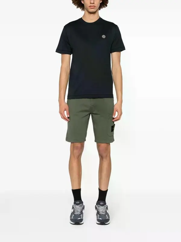 Stone Island Compass-patch Cotton T-shirt - Blue