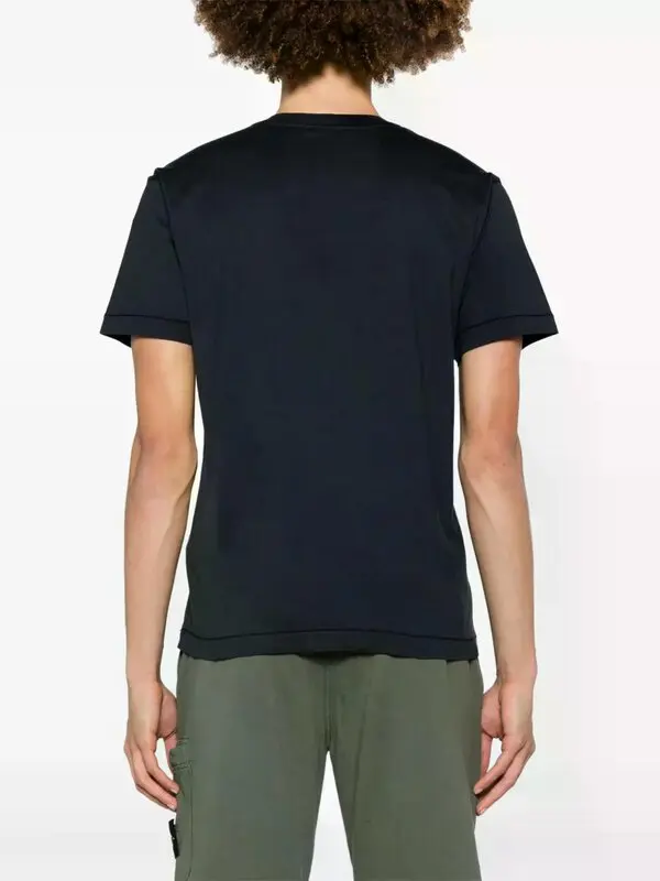 Stone Island Compass-patch Cotton T-shirt - Blue