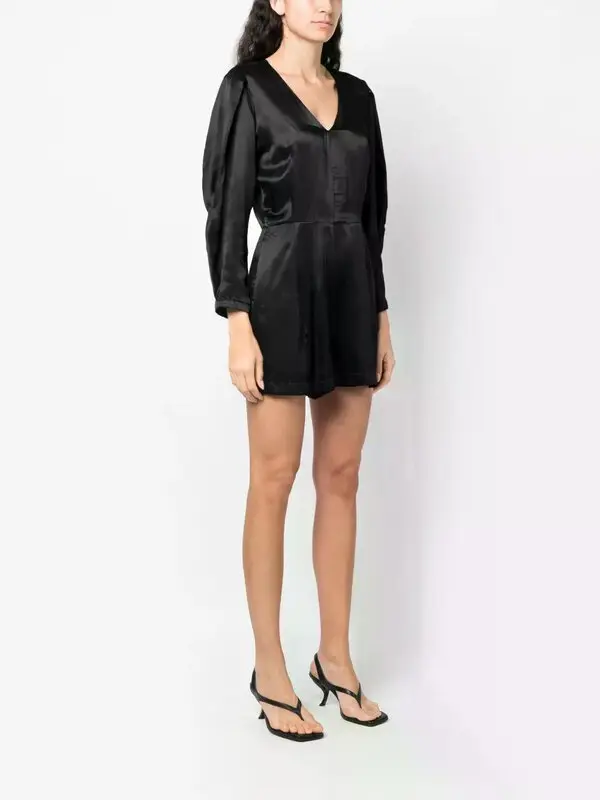 Armani Exchange Logo-plaque Satin-finish Jumpsuit