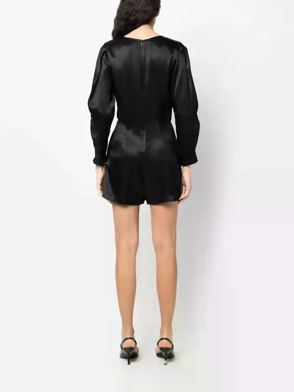 Armani Exchange Logo-plaque Satin-finish Jumpsuit