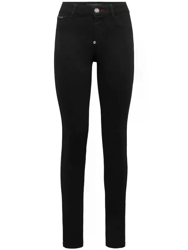 Philipp Plein Logo Plaque Skinny Jeans - Black