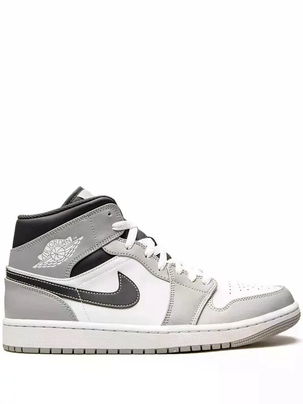 JORDAN Air 1 Mid Light Smoke 2.0 Sneakers - Grey