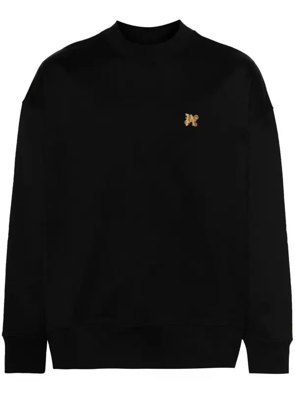 Palm Angels Logo-plaque Cotton Sweatshirt