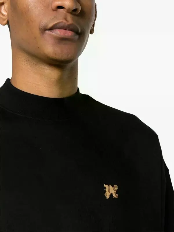 Palm Angels Logo-plaque Cotton Sweatshirt