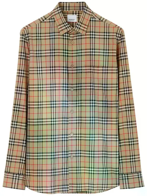 Burberry Vintage Check-pattern Cotton Shirt - Neutrals