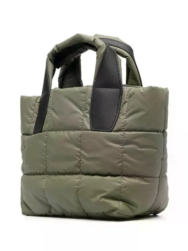 VEECOLLECTIVE Logo-print Quilted Tote Bag - Green