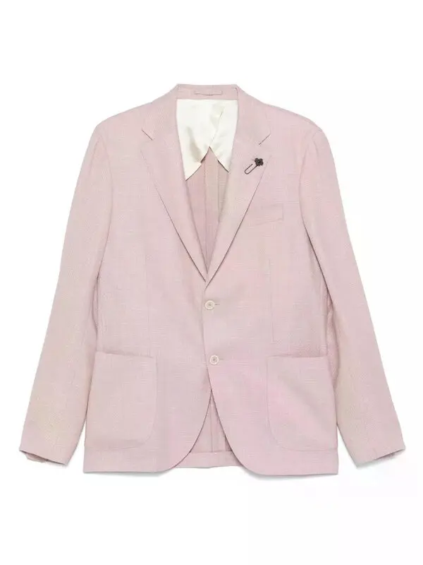 LARDINI Basketweave Blazer - Pink