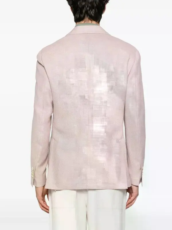 LARDINI Basketweave Blazer - Pink