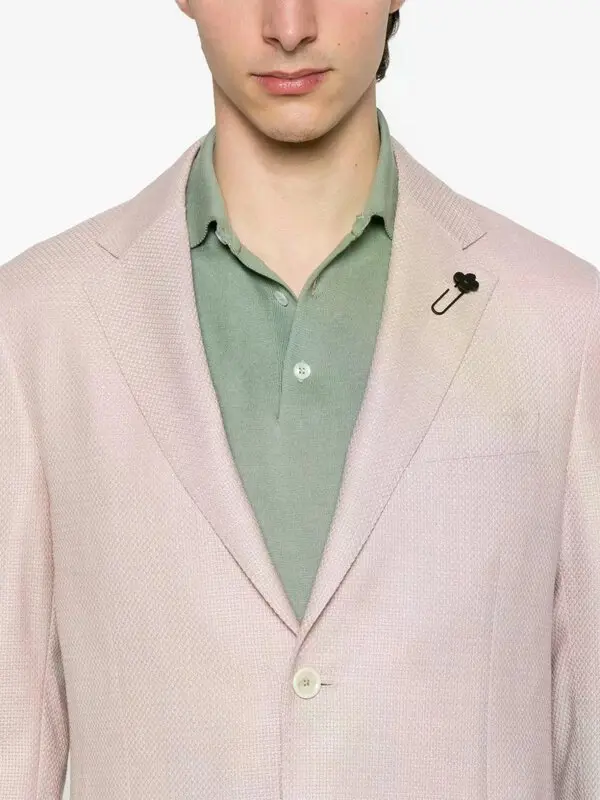 LARDINI Basketweave Blazer - Pink
