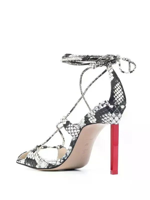 Attico Adele 105mm Snakeskin-print Sandals
