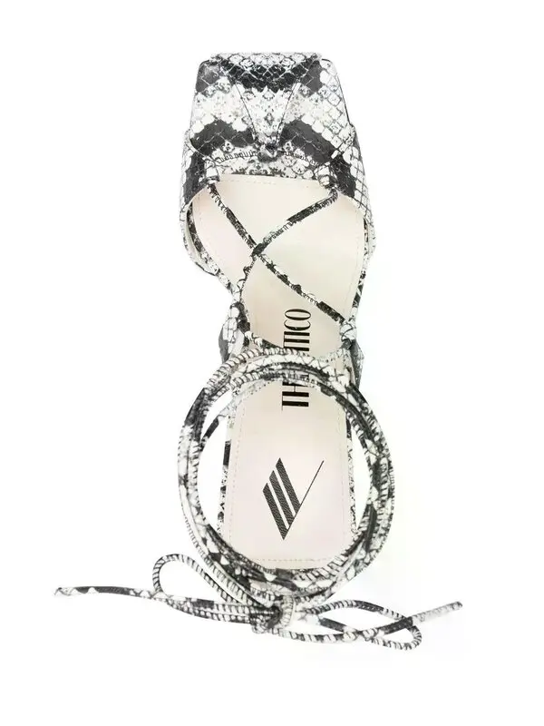 Attico Adele 105mm Snakeskin-print Sandals