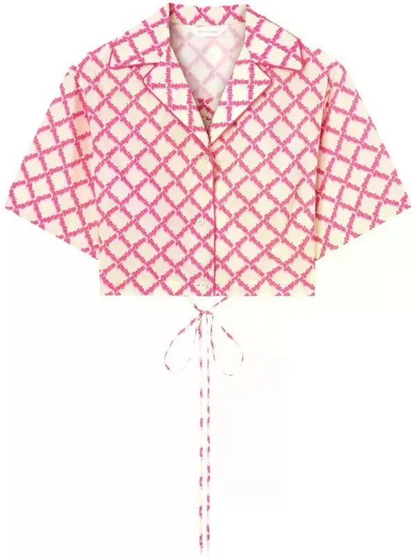 Palm Angels Logo Crisscrossed Shirt - Pink