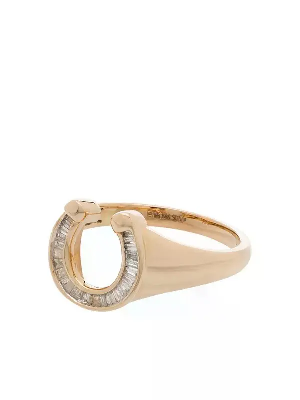 Adina Reyter 14kt Yellow Diamond Horseshoe Ring - Gold