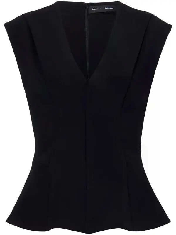 Proenza Schouler Crepe Sleeveless Blouse - Black