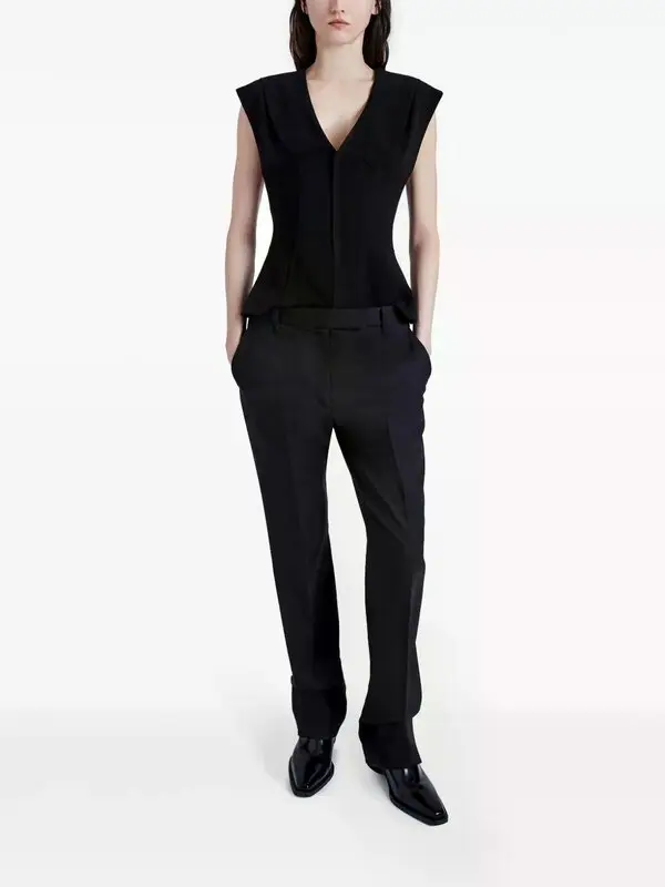Proenza Schouler Crepe Sleeveless Blouse - Black