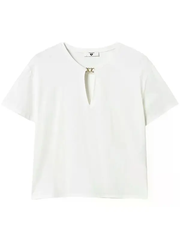 TWINSET Cut-out Detail T-shirt - White