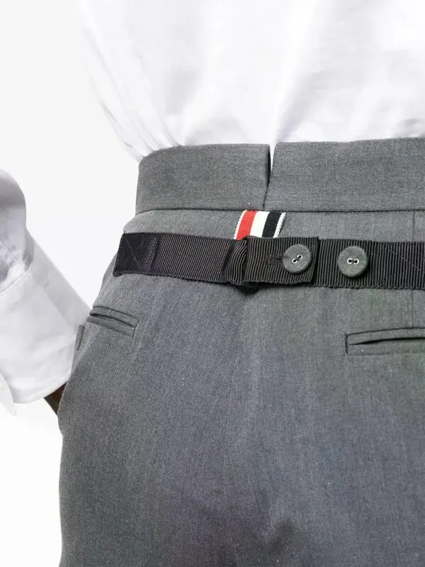 Thom Browne Cropped Straight-leg Trousers - Grey